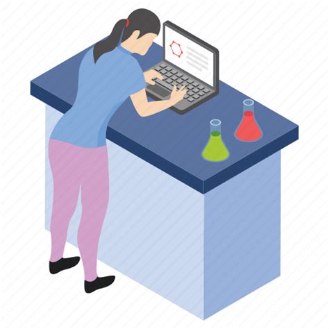 Lab Experiment Lab Worker Laboratory Test Report Writing Scientific Lab Icon Download On