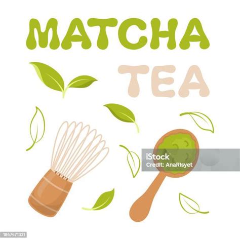녹차 필기 차 말차 가루 찻잎 거품기 숟가락 컵 세트 일본 말차 다도용 도구 0명에 대한 스톡 벡터 아트 및 기타 이미지 0