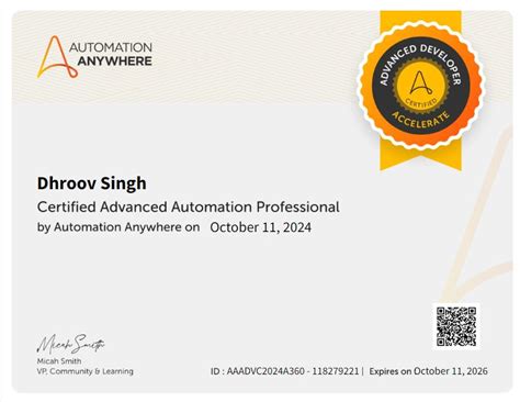 Dhroov Singh On Linkedin Automationanywhere Automationcertification Rpa…