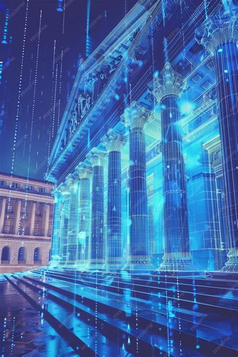 Futuristic Transformation Of Buildings Through Digital Coding Premium Ai Generated Image