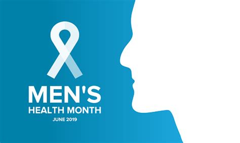 6 월에 국가 남자의 건강 달 건강 교육 프로그램 미국에서 매년 축 하 합니다 의료 개념입니다 관리 및 건강 포스터 카드 배너 및 배경 벡터 일러스트 전립샘에 대한 스톡