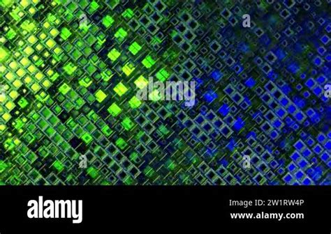 3d Animation Of Colorful Glass Rows Of Cubes Floating Through The Prog