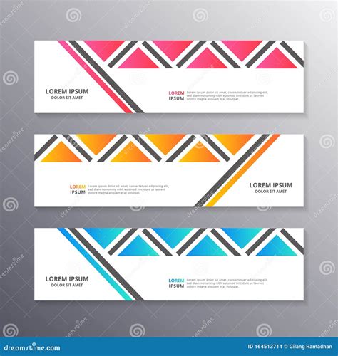 Business Banner Template Layout Background Design Corporate Geometric Web Header Or Footer In