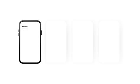 스마트 폰 빈 화면 전화 모형 빈 응용 프로그램 화면 모형현대 휴대 전화 Wireframing 은 모바일 Ui 키트를 만들고