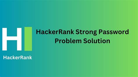 Hackerrank Strong Password Problem Solution