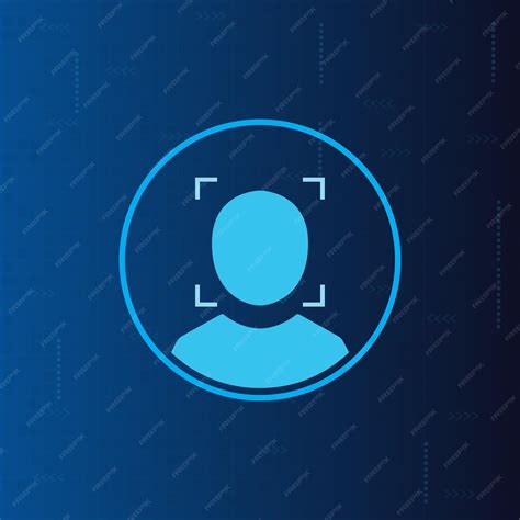 Premium Vector Biometric Facial Recognition Face Scan System Icon Cyber Security Concept