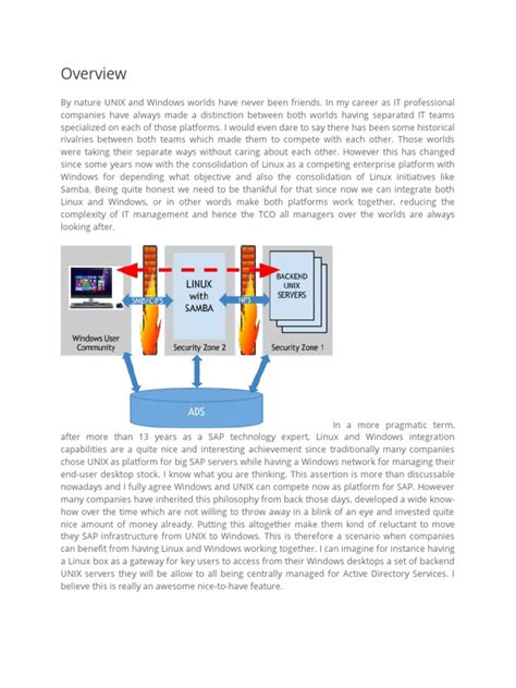 Linux And Windows Integration Pdf Active Directory Linux