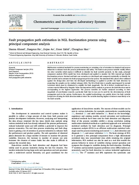 Pdf Fault Propagation Path Estimation In Ngl Fractionation Process