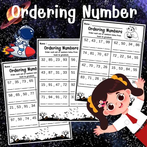 Ordering Numbers Worksheet Least To Greatest By Mothercat Tpt
