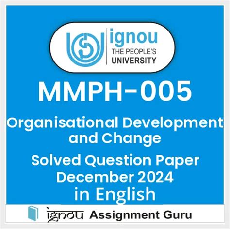 MMPH Organisational Development And Change Solved Question Paper December Free SOLVED