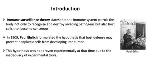 Theory Of Immune Surveillance Pptx