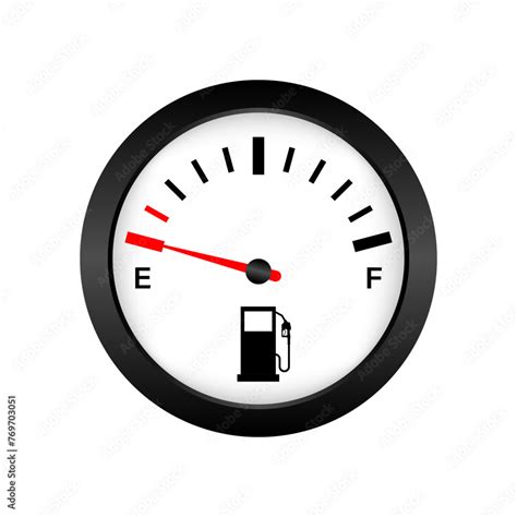 Fuel Gauge Fuel Indicators Gas Meter Empty Tank Vector Illustration Stock Vector Adobe Stock