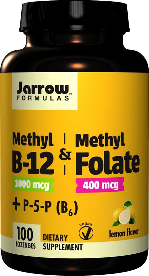 Jarrow Formulas Methyl B 12 And Methyl Folate Bodybuilding And Sports Supplements
