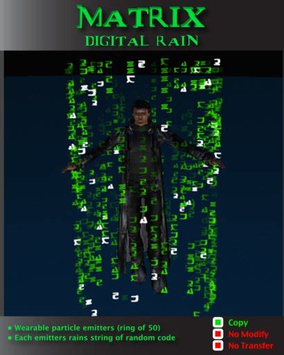 Second Life Marketplace Matrix Digital Rain
