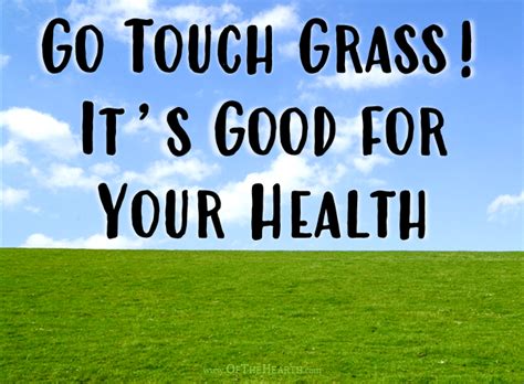 Go Touch Grass Its Good For Your Health