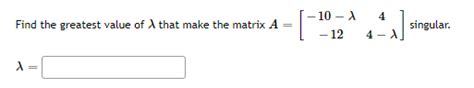 Solved Solve The Following Equation Involving A Determinant