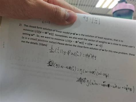 2 The Closed Form Solution Of Linear Model Yϕ⊤w Is