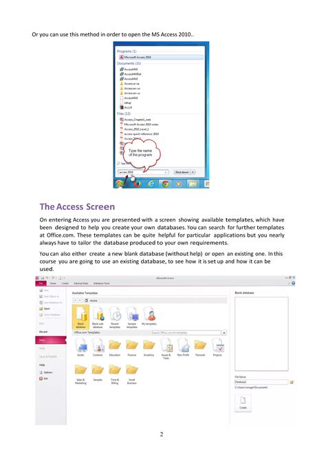Ms Access 2010 Tutorial 1 Pdf