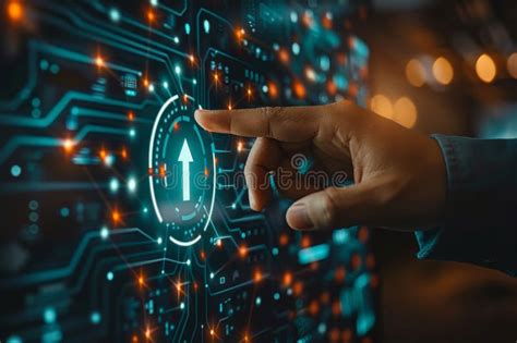 Digital Transfer Big Data On Internet Futuristic Digital Technology Stock Image Image Of