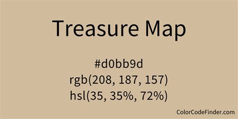 treasure map color code is d0bb9d