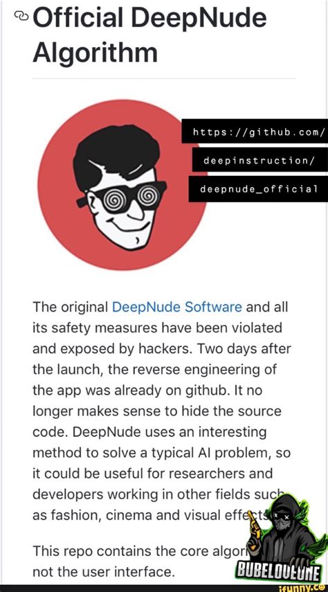 Official Deepnude Algorithm The Original Deepnude Software And All Its Safety Measures Have