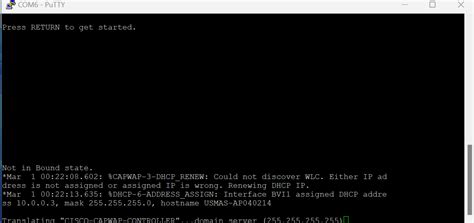 Solved Putty Hangs When Connected To 3502i Cisco Community