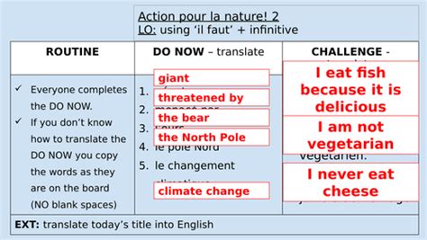 Lesson 6 Dynamo 3 Vert Module 4 Action Pour La Nature 2 Teaching