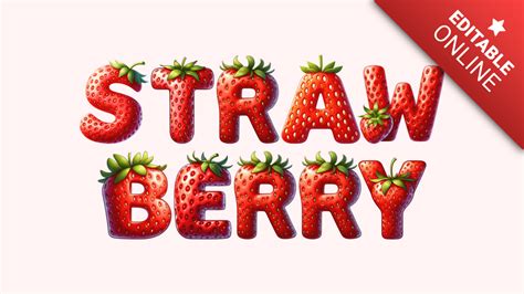 Strawberry Font Text Effect Generator