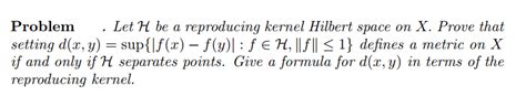 A Note On Reproducing Kernel Hilbert Spaces