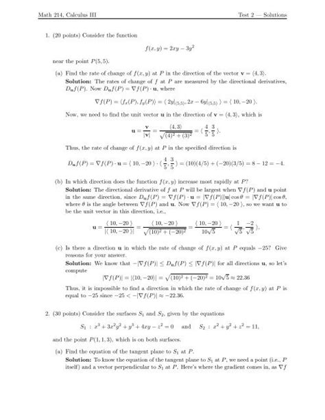 Calculus Equations Solved