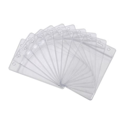 Badu Bg 10 бр Притежател на лична карта Прозрачен Pvc Поставка за значка за разрешително за