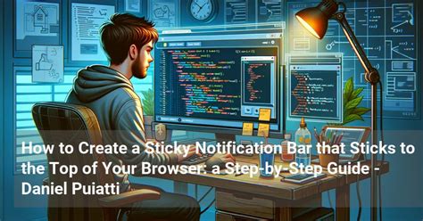 how to create a sticky notification bar that sticks to the top of your browser a step by step
