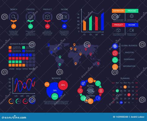 Control Panel Infographic Charts Analysis Technology Hud Interactive Info Chart Data User