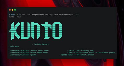 Github Root Tanishqkunto Kunto Is A Bash Tool Created For The