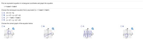 Solved Find An Equlvalent Equation In Rectangular Chegg Com