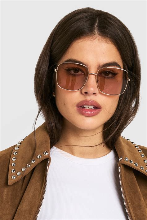 Sunglasses Silver Frame Oversized Sunglasses Boohoo