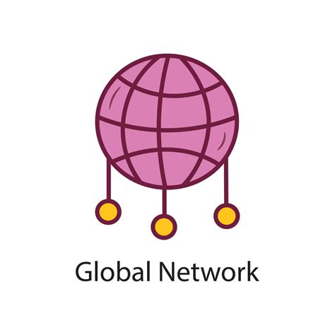 Global Network Filled Outline Icon Design Illustration Data Symbol On