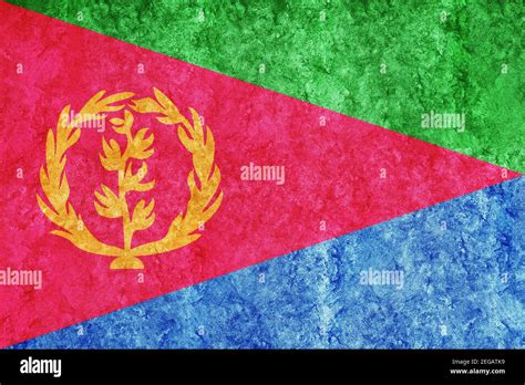 Eritrea Metallic Flag Textured Flag Grunge Flag Stock Photo Alamy