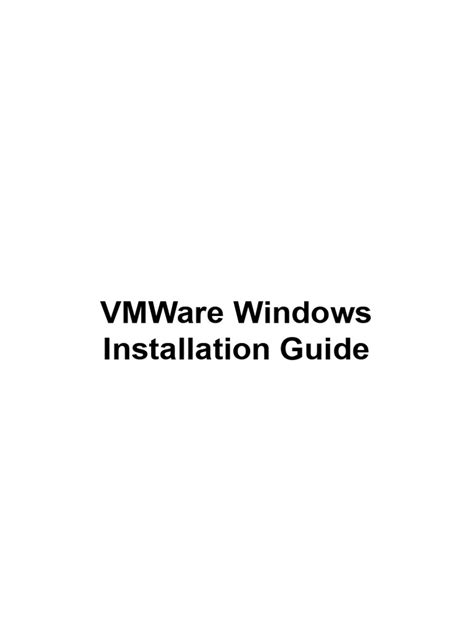 Vmware Windows Installation Guide Download Free Pdf Virtual Machine