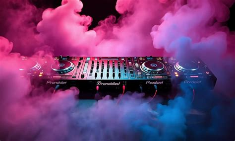 Dj Controller In Vibrant Smoke Stock Video Video Of Nightclub