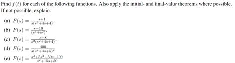 Solved I Only Want Help Figuring Out What The Initial And Chegg
