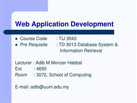 ppt web application development powerpoint presentation free