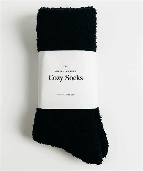 Cozy Cloud Socks Black She She Boutique