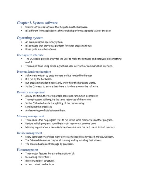 Chapter 8 System Software Pdf Operating System Programming