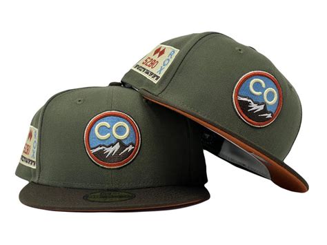 Colorado Rockies City Connect Olive Brown Visor Rust Orange Brim New E