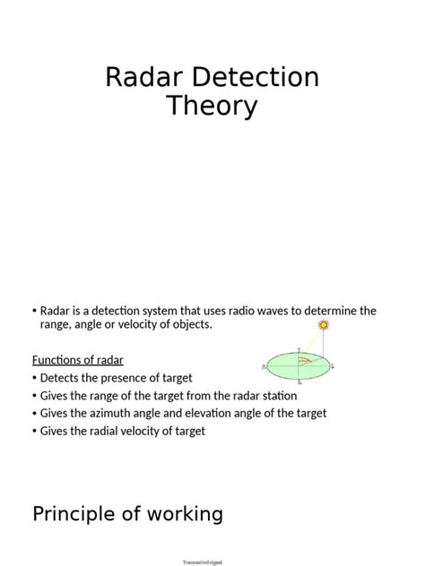 Radar Detection Theory Pdf