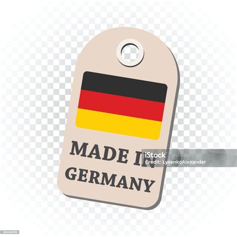 플래그와 함께 독일에서 만든 태그를 걸어 격리 된 배경 벡터 일러스트입니다 가격에 대한 스톡 벡터 아트 및 기타 이미지 가격