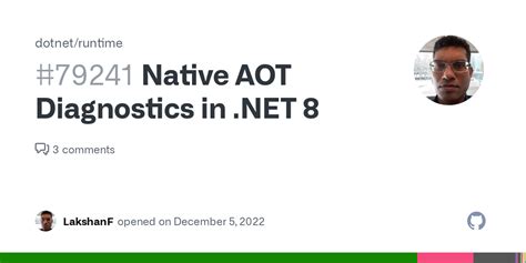 Native Aot Diagnostics In Net Issue Dotnet Runtime Github