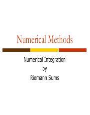 Numerical Integration Understanding Riemann Sums Course Hero