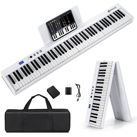 Costway 88 Key Electronic Keyboard Folding Digital Piano Wcarry Bag